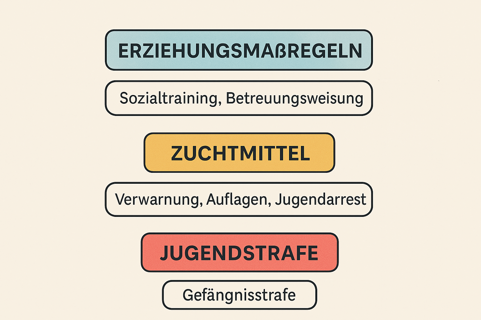 Jugendstrafrecht und die Funktionen von Strafe
